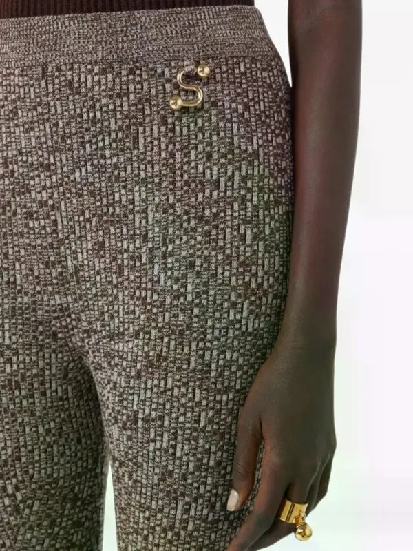 Sportmax Logo Plaque Flared Trousers