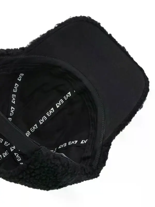 EA7 Contemporary Sport Baseball Logo-patch Shearling-effect Cap