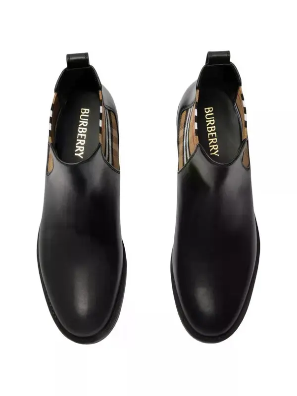 Burberry Leather Hampstead Ankle Boots