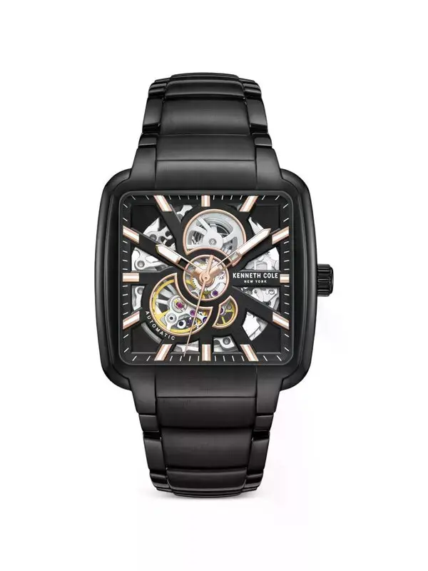 KENNETH COLE Skeleton-dial Square-face 40mm Watch