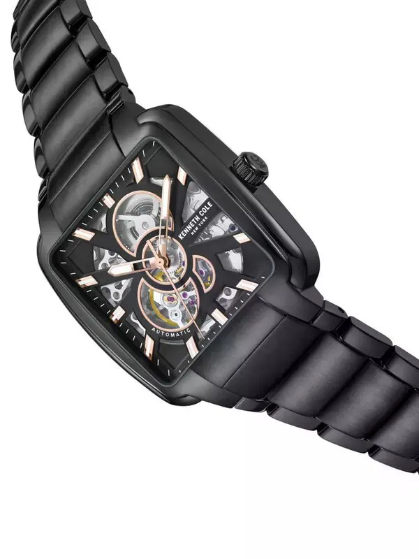 KENNETH COLE Skeleton-dial Square-face 40mm Watch