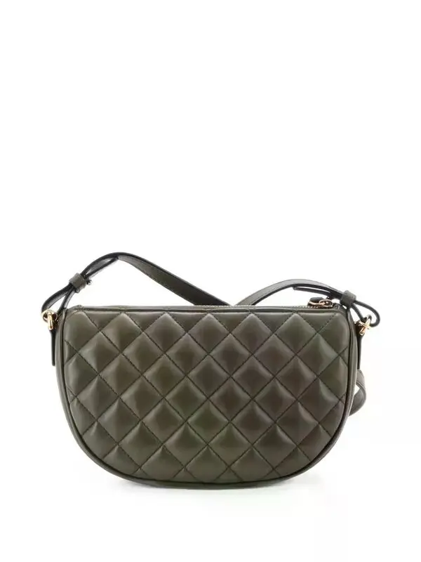 Versace La Medusa Quilted Leather Half Moon Crossbody Bag