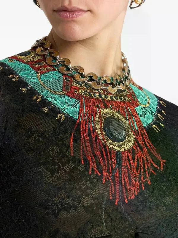 Etro Dual-finish Paisley Necklace