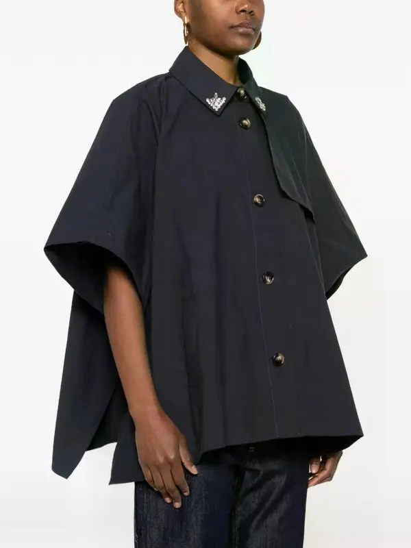 Liu Jo Crystal Embellished Short Sleeve Poncho