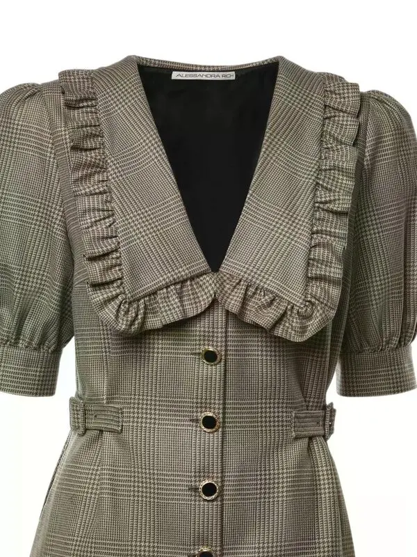Alessandra Rich Checked Mini Dress