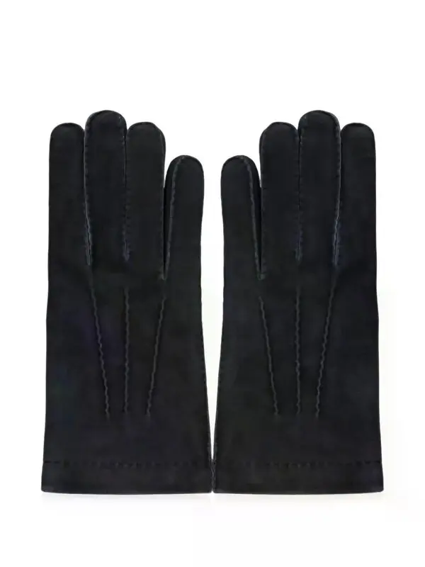 MOORER Suede-finish Topstitched Gloves
