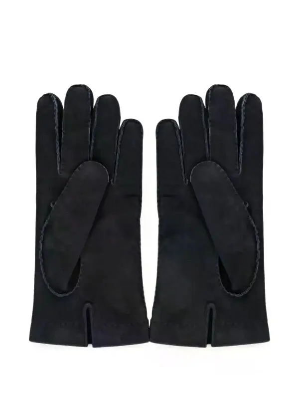 MOORER Suede-finish Topstitched Gloves