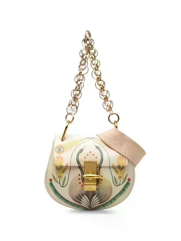 Chloé Mini Printed Leather Drew Bijou Satchel