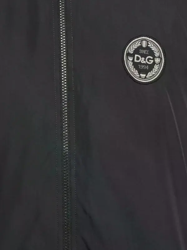 Dolce & Gabbana Lightweight Logo Patch Zip-up Jacket
