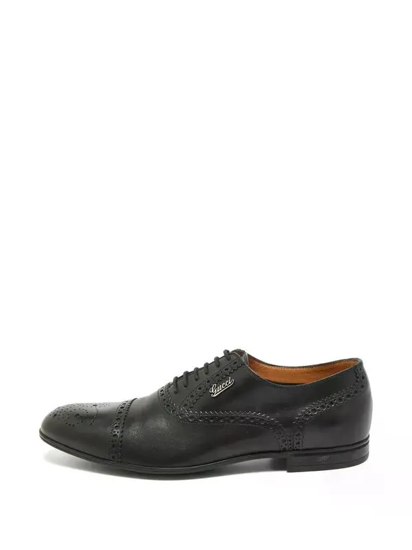 Gucci Leather Lace-up Brogues - Black