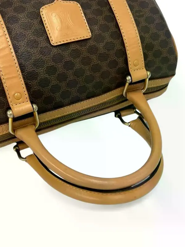 Celine 2013 Macadam Coated Canvas Boston Bag