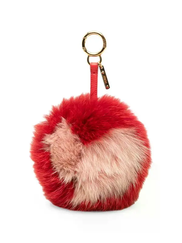 Fendi Fur Heart Pom Pom Bag Charm