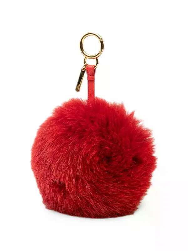 Fendi Fur Heart Pom Pom Bag Charm