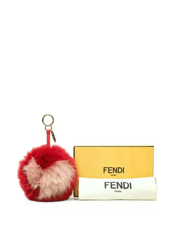 Fendi Fur Heart Pom Pom Bag Charm