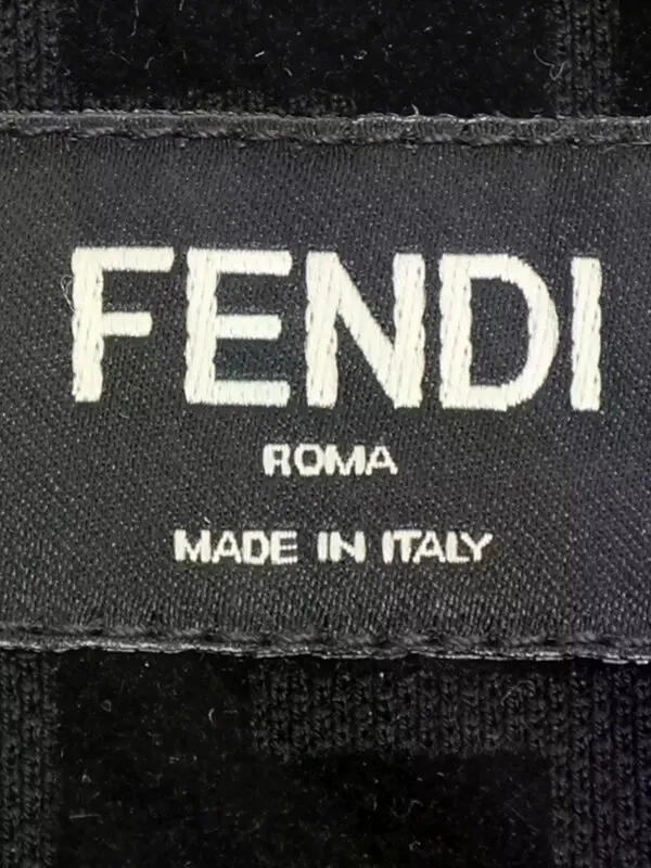 Fendi Ff Motif Velvet T-shirt