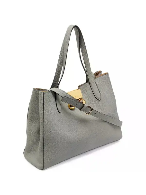 Marni Trunkaroo Leather Tote Bag - Grey
