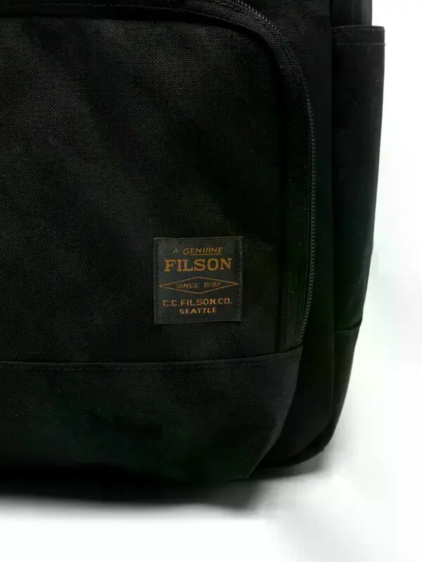 Filson Logo-patch Zip Backpack - Black