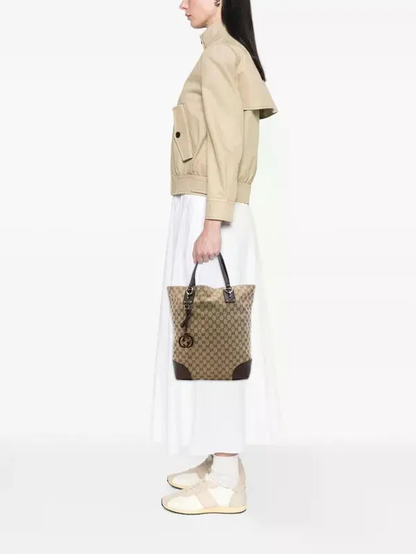 Gucci 2016-2026 Large Gg Canvas Gg Charm Tote Bag