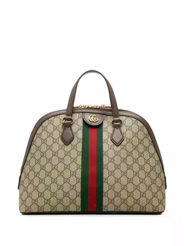 Gucci Ophidia Gg Supreme Web Satchel - Neutrals