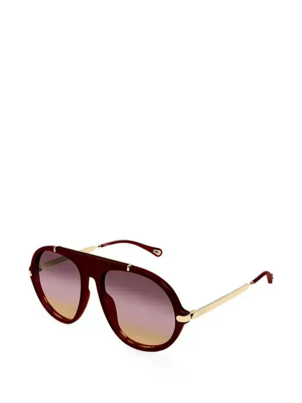 Chloé Oversized-frame Gradient-lens Sunglasses - Brown