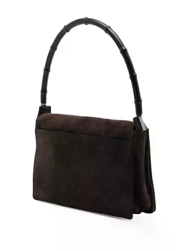 Gucci Suede Bamboo Handbag