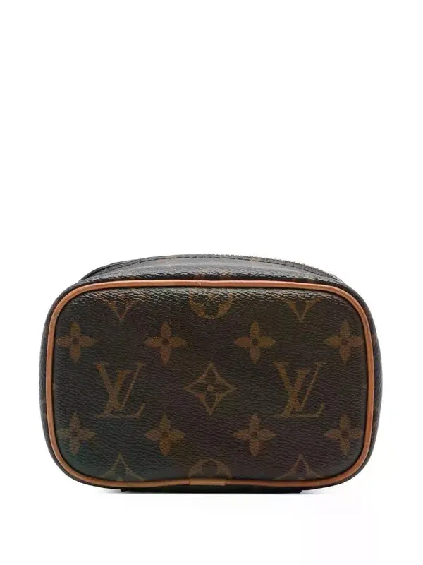 LOUIS VUITTON Monogram Nice Nano Case Vanity Bag - Brown