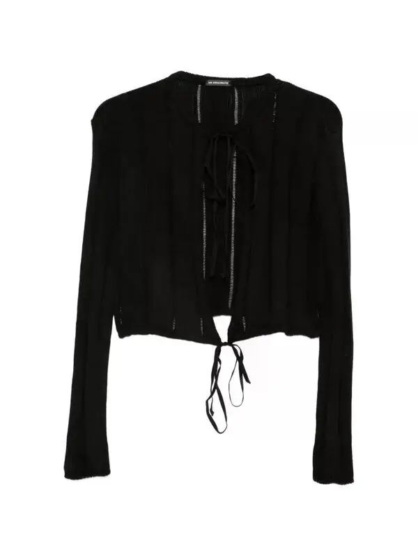 ANN DEMEULEMEESTER Open-knit Cardigan With Tie Fastening