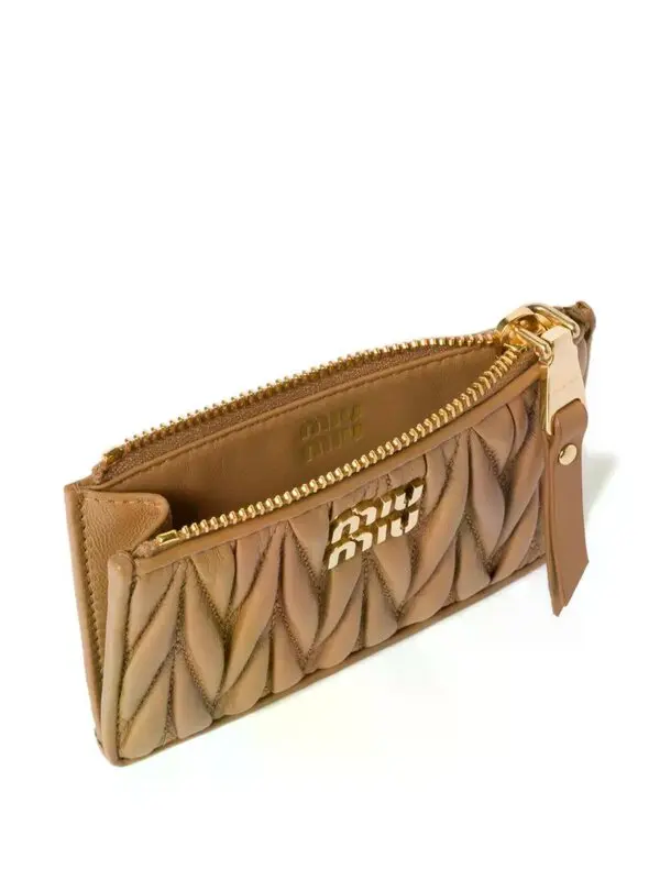 Miu Miu Matelassé Nappa Leather Card Holder