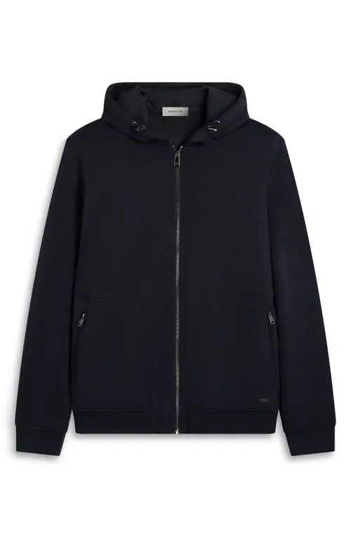 Bugatchi Soft Touch Full Zip Hoodie - Navy