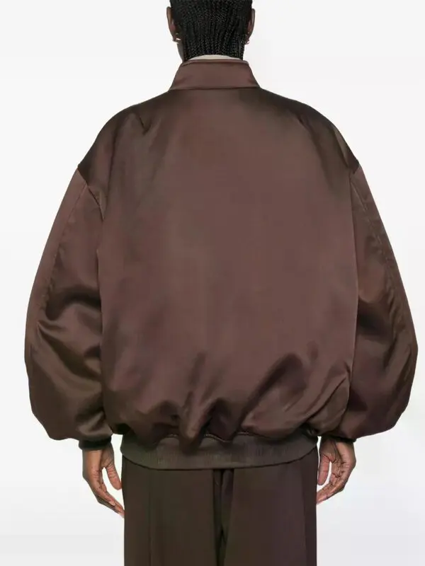 Federica Tosi Satin-finish Oversized Bomber Jacket