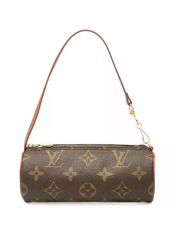 LOUIS VUITTON 1990-2010 Monogram Papillon Pochette Handbag - Brown