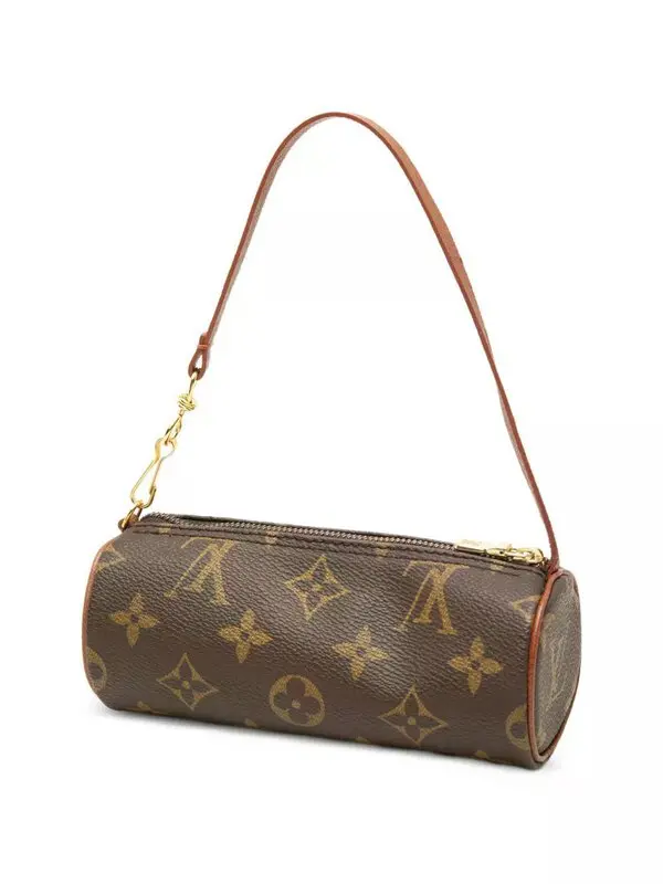 LOUIS VUITTON Monogram Papillon Pochette Handbag - Brown