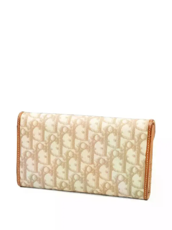 Dior 2007 Diorissimo Trotter Coated Canvas Romantique Wallet Long Wallets