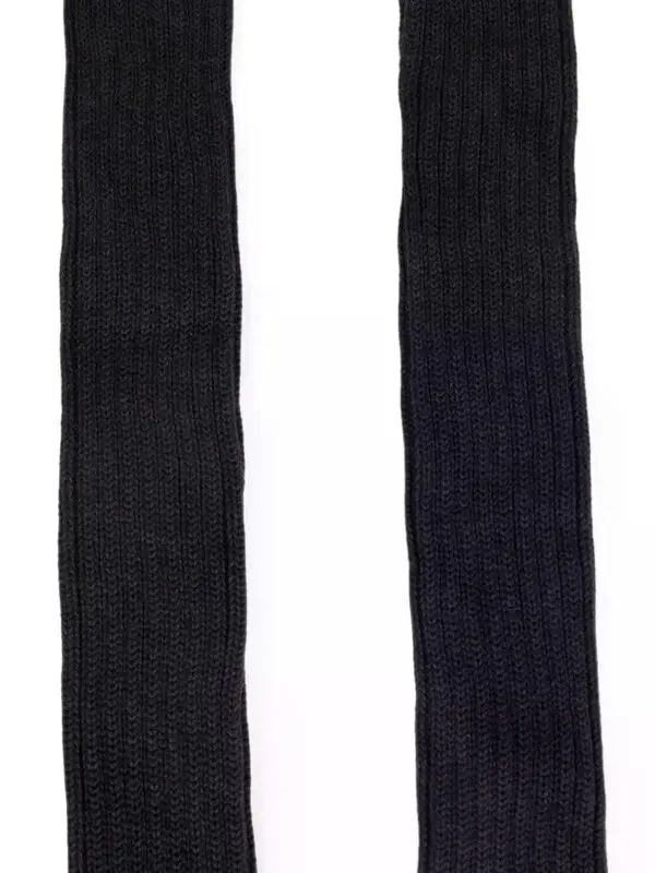 Alberta Ferretti Ribbed Knit Full Finger Gloves