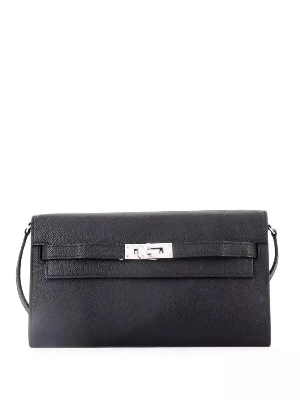 Hermès Kelly To Go Wallet Epsom Crossbody Bag - Black
