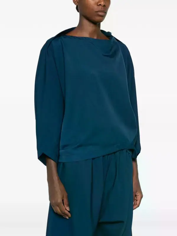 Issey Miyake Draped Boat-neck Top