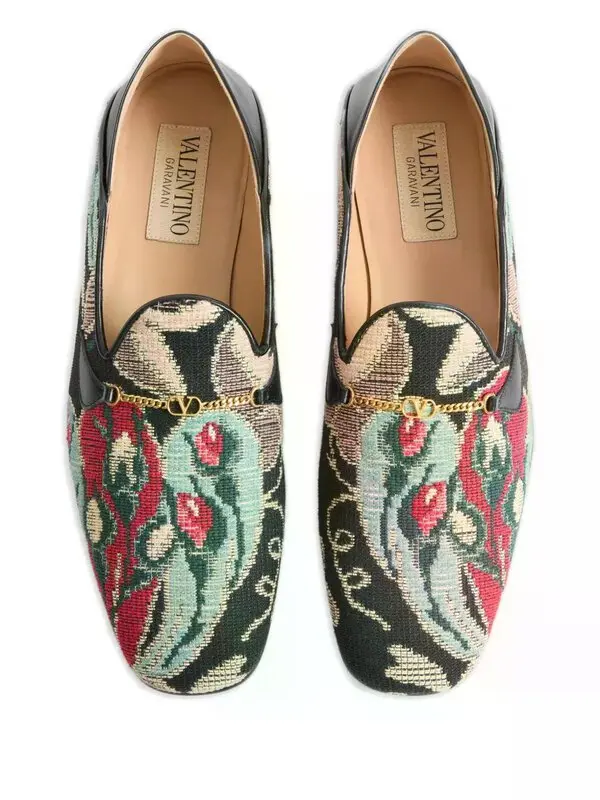 Valentino Garavani Gobelin Fabric Loafers