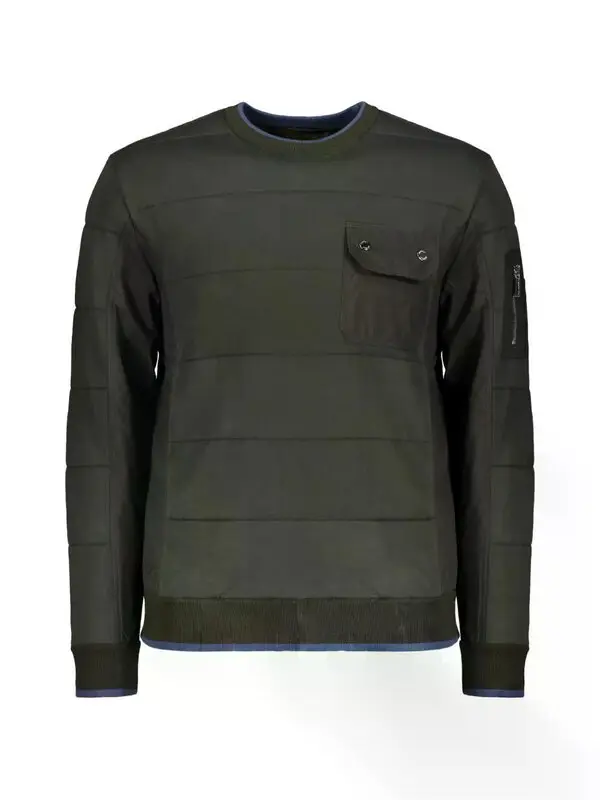 MOORER Quilted Crew Neck Sweater