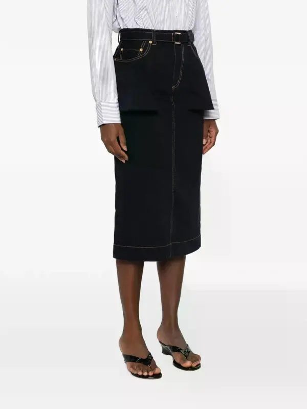 Sacai Peplum Belted Skirt