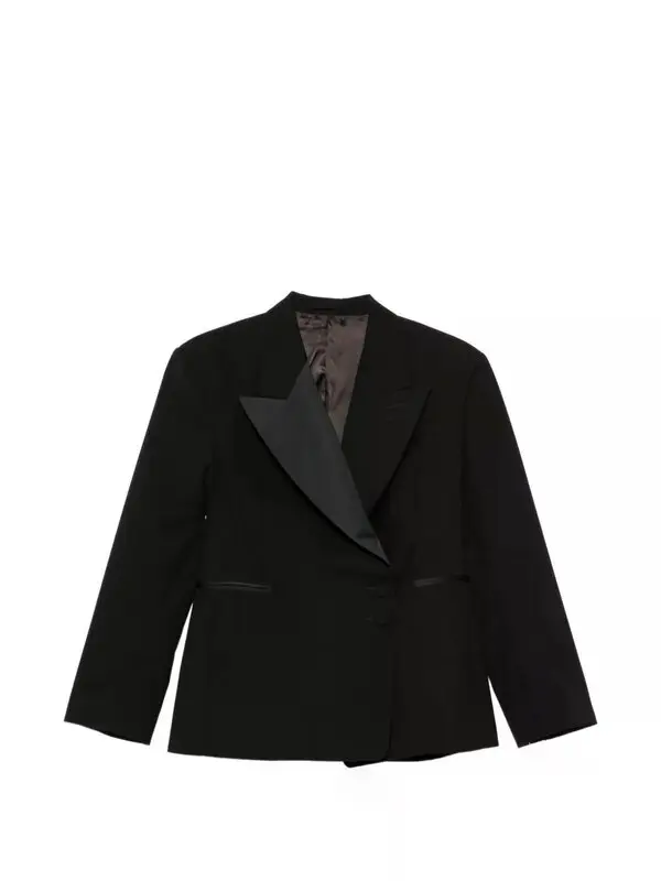 WALES BONNER Double-breasted Peak Lapel Blazer
