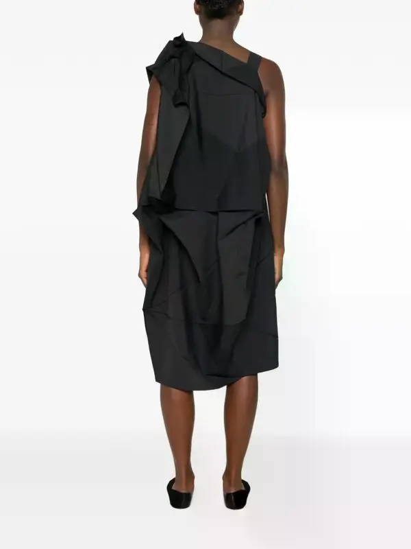 Issey Miyake Geometric Pleated Midi Dress