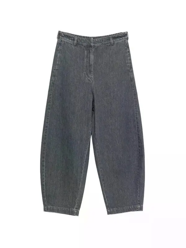 CORDERA Elasticated Waistband Wide-leg Jeans