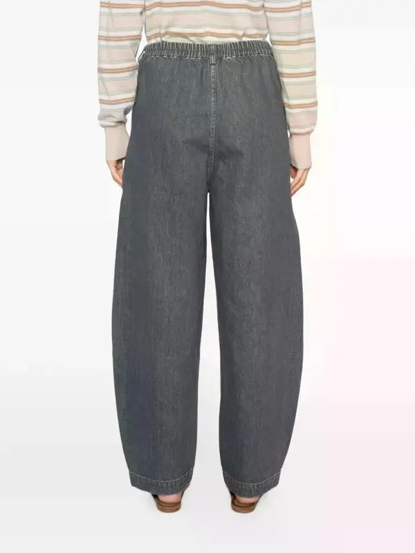CORDERA Elasticated Waistband Wide-leg Jeans