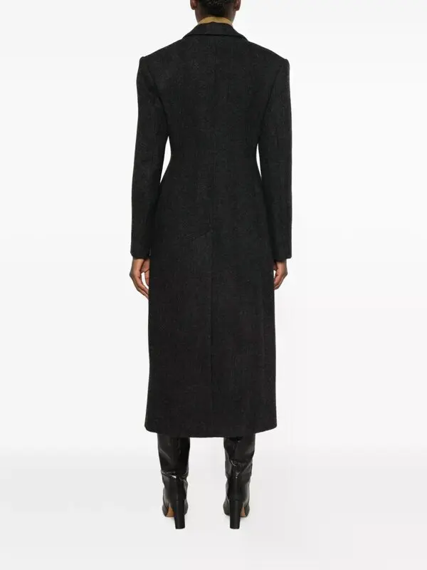 TELA Herringbone Single-breasted Coat