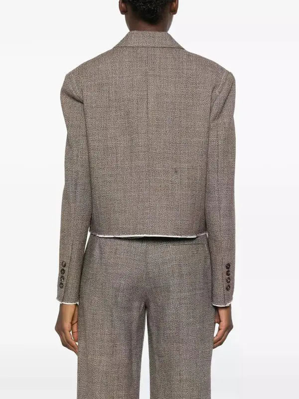 TELA Cropped Double-breasted Jacket