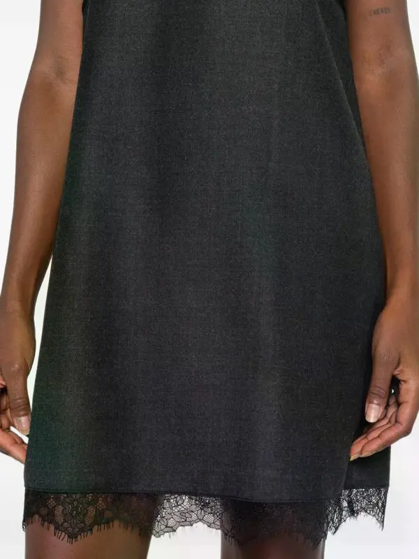 TELA Lace-trim Slip Mini Dress