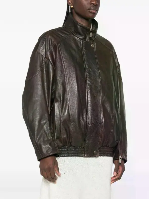 SALVATORE SANTORO Zip-cuff Leather Jacket