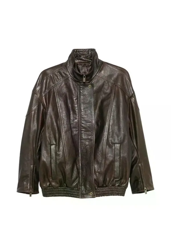 SALVATORE SANTORO Zip-cuff Leather Jacket