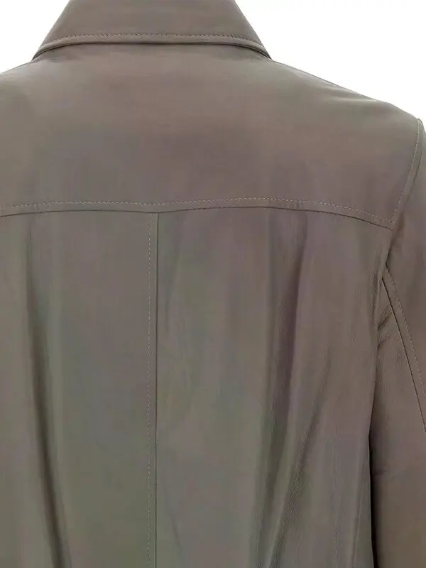 VOLFAGLI FIRENZE Angioino Leather Zip-up Jacket