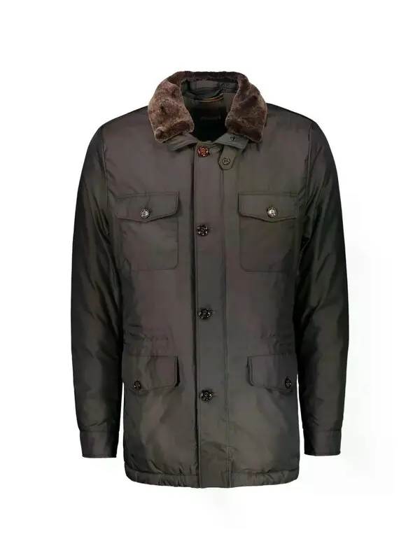 MOORER Fur-collar Padded Jacket